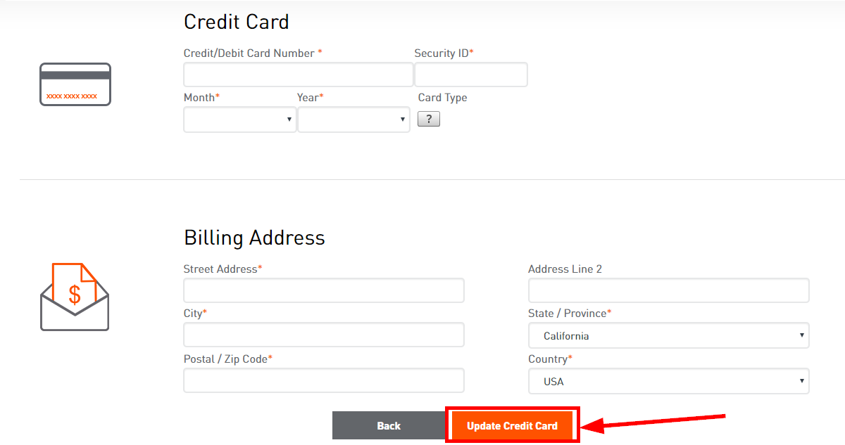 How to update your Credit Card information – What can we help you with?
