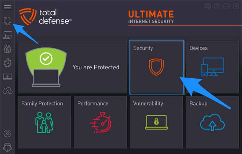 Configure Security Settings – Total Defense Online Support Portal